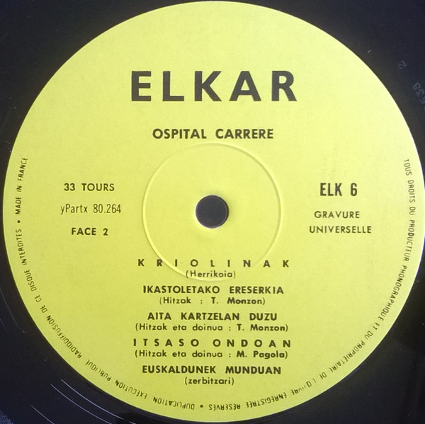 ELK 7, ELK 6 – Pantxoa Eta Peio – Peio Ospital Eta Pantxoa Carrere – (2xLP, Album, Gat) – Sam Le ...