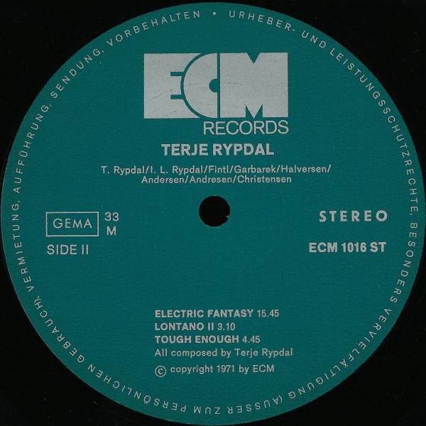 ECM 1016 ST – Terje Rypdal – Terje Rypdal – (LP, Album) – Sam Le Disquaire