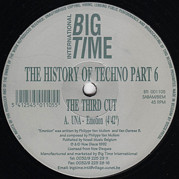 BTI 001105 – Various – The History Of Techno Part 6 – The Third Cut ...