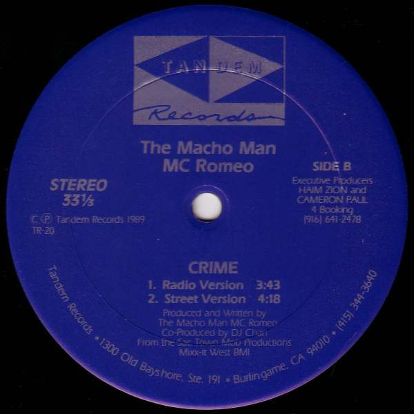 TR-20 – The Macho Man MC Romeo – AH Freakout – (12″) – Sam Le Disquaire